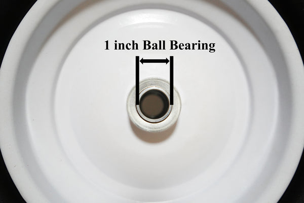 16x5.00-8 with 1” Bore, 3“ Center Hub, 600 lb. Flat Free Tire and Whee ...