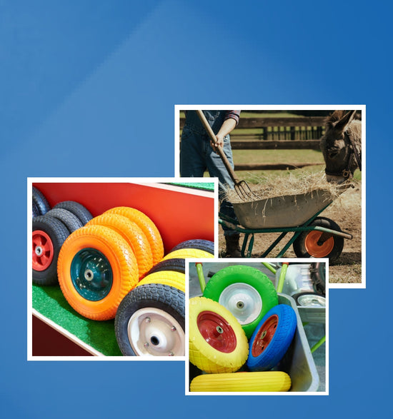 Full-Size Flat Free Wheelbarrow Tire | Ogracwheel